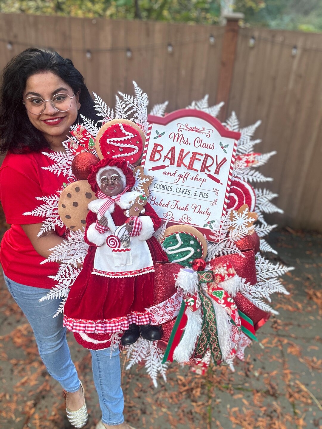 Handcrafted Mrs. Claus Bakery Wreath: Christmas Sugar Cookies ...