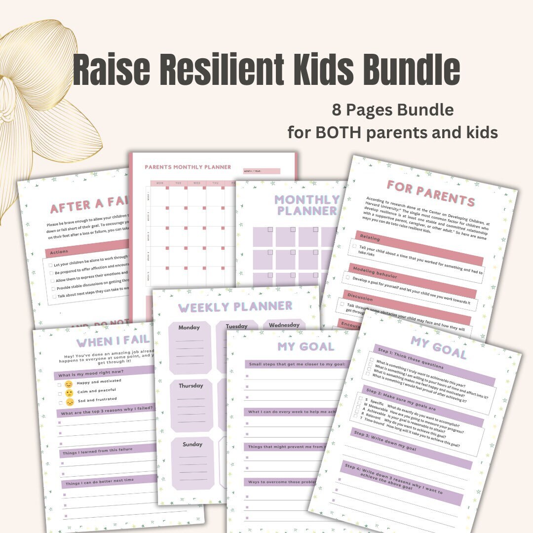 How to Raise Resilient Kids Bundle Printable | Digital Guide | Kids ...