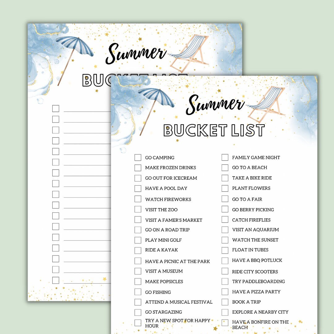 Ultimate Summer Bucket List Printable | Fun Summer Activities | Summer ...