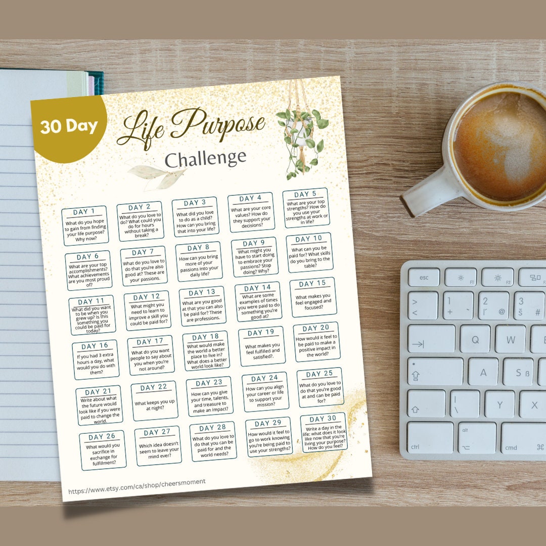30 Day Life Purpose Challenge | Discover Your Path Guide | Your Purpose ...