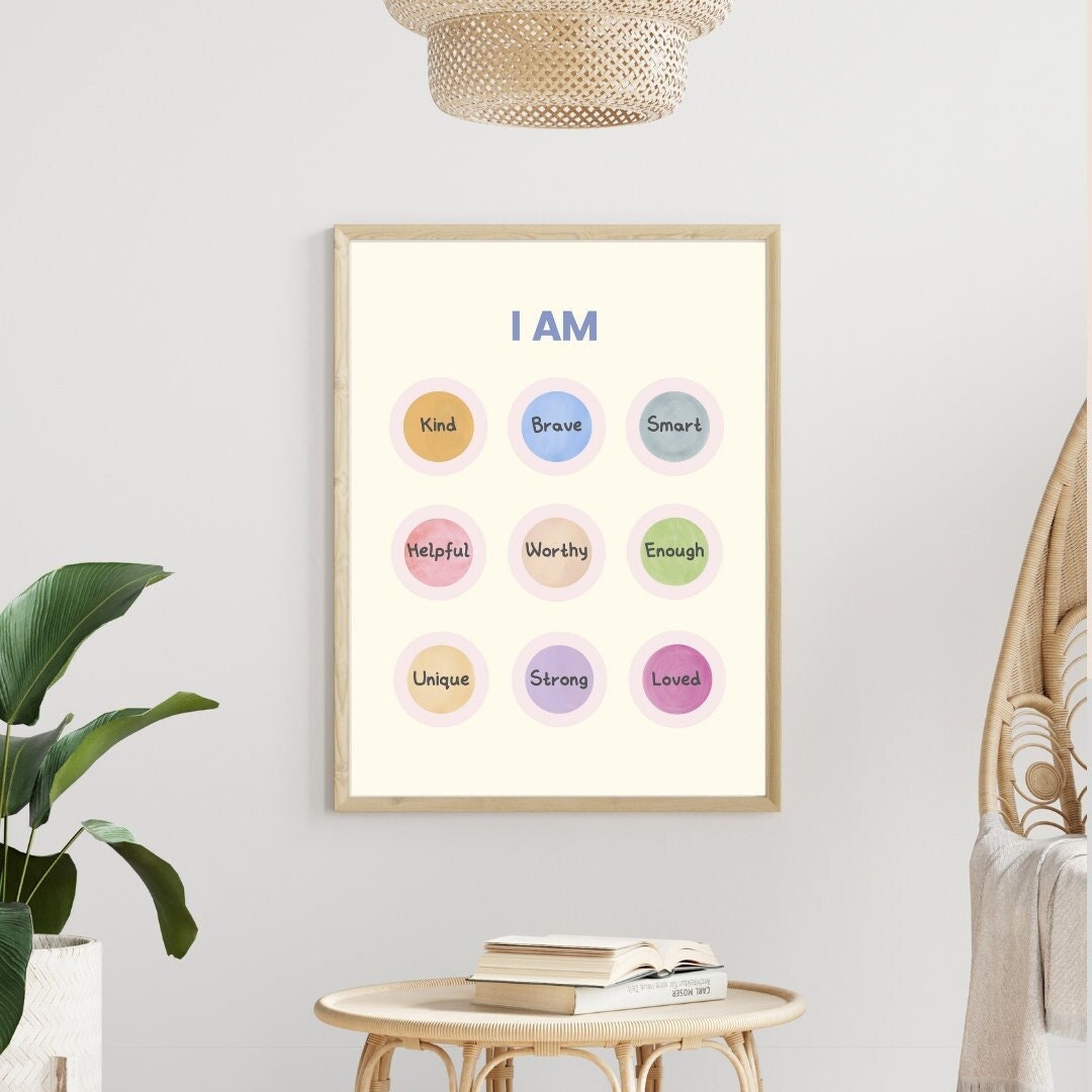 Watercolor Positive Affirmation Printable Wall Art | Mindfulness ...