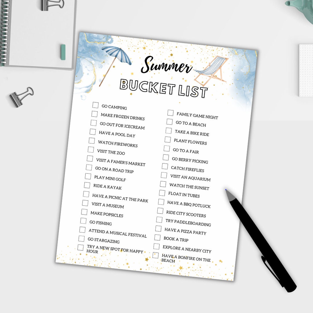 Ultimate Summer Bucket List Printable | Fun Summer Activities | Summer ...