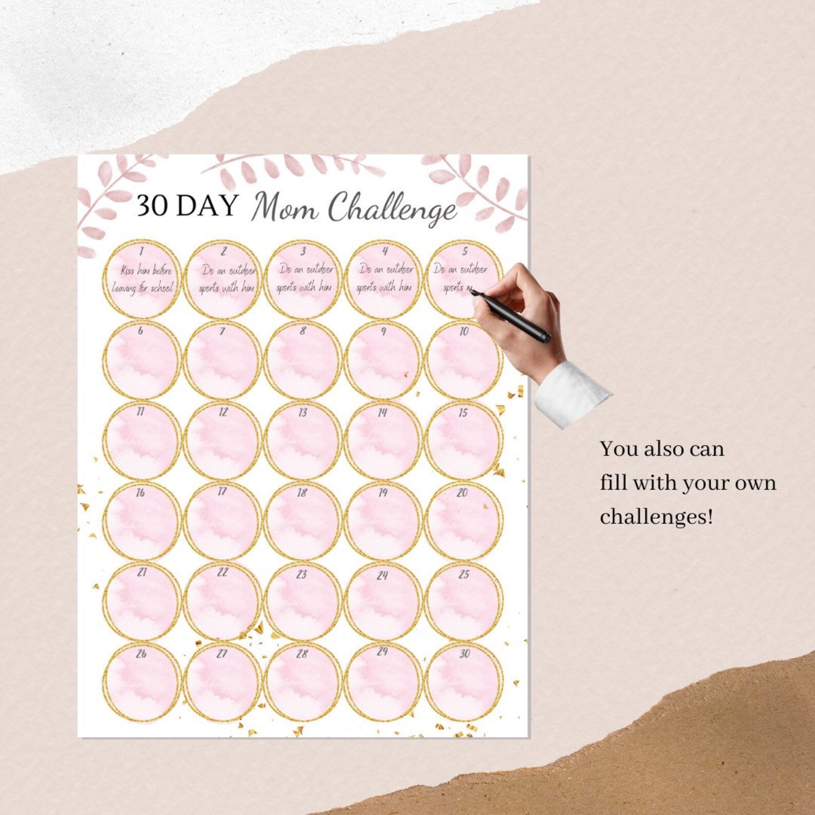 Printable 30 Day Mom Challenge Relationship Building With - Etsy