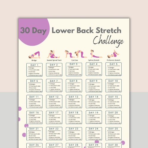 30 Day Leg Stretch Challenge Digital Hamstring Workout Guide Etsy