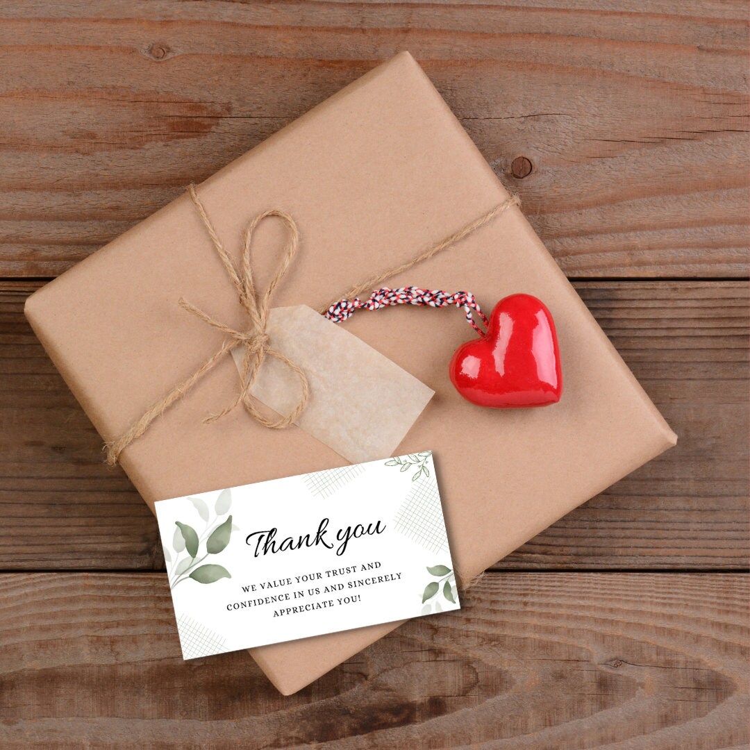 Thank You Card Small Business Package Inserts Customer Card Shop Owner ...