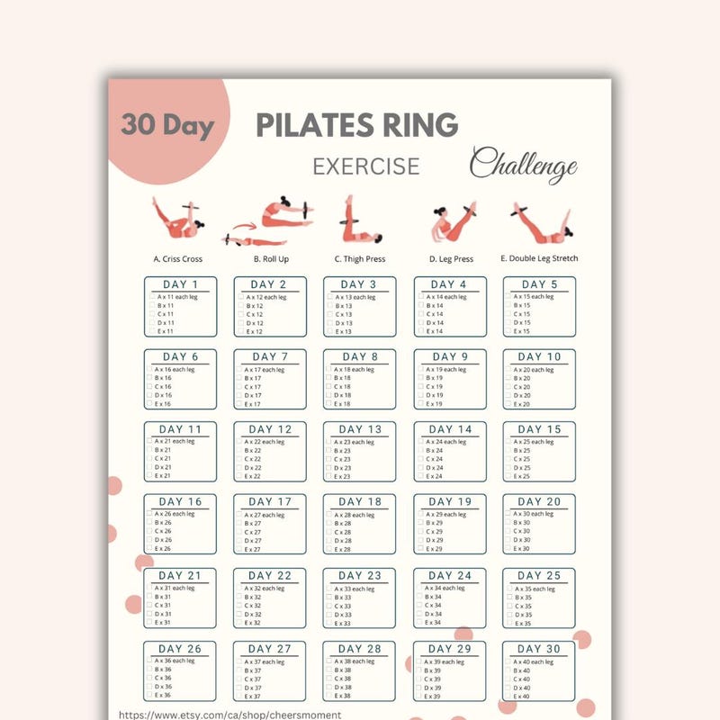 Pilates Tracker Pdf - Etsy UK