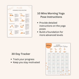 10 Mins Morning Yoga Planner Printable | Morning Yoga Routine ...