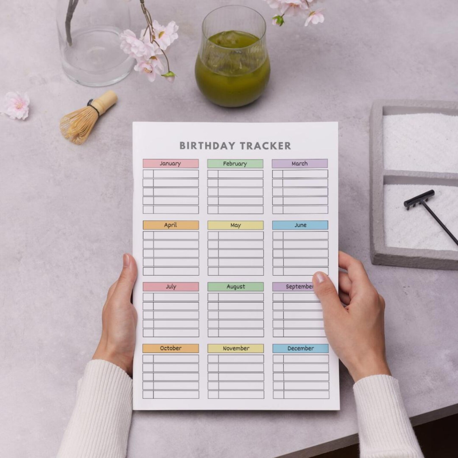 Birthday Tracker Printable: Colorful Organizer (digital Download) - Etsy