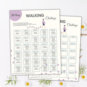 30 Day Walking Challenge Printable | Digital Walking Planner | Monthly ...