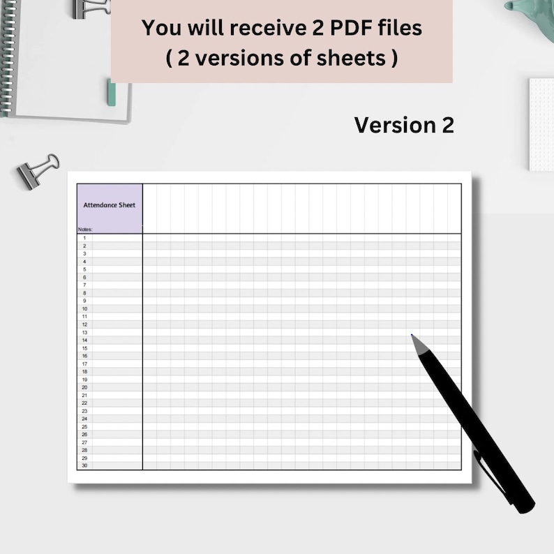 Attendance Sheet | Digital Attendance Tracker | Attendance Record List ...