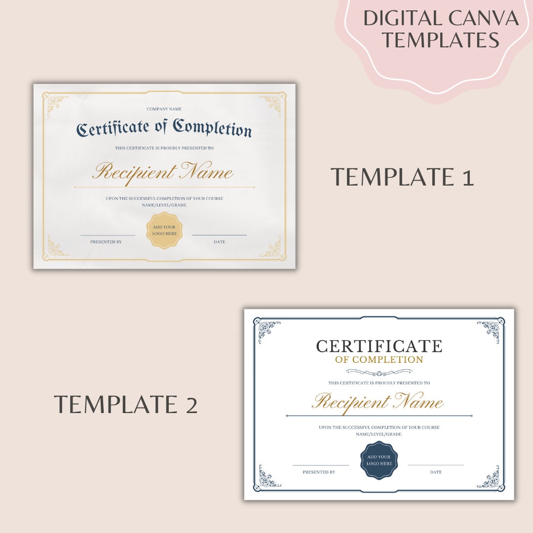 Canva Certificate Template Bundle: Printable Recognition Awards ...
