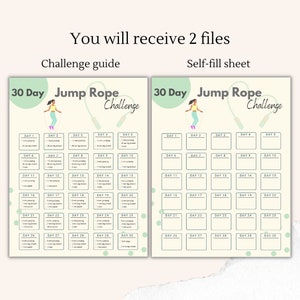 30 Day Jump Rope Challenge Digital Fitness Planner Body - Etsy Canada