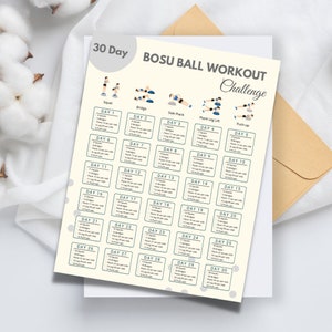 30 Day Bosu Ball Workout Challenge | Balance Ball Digital Fitness Guide ...