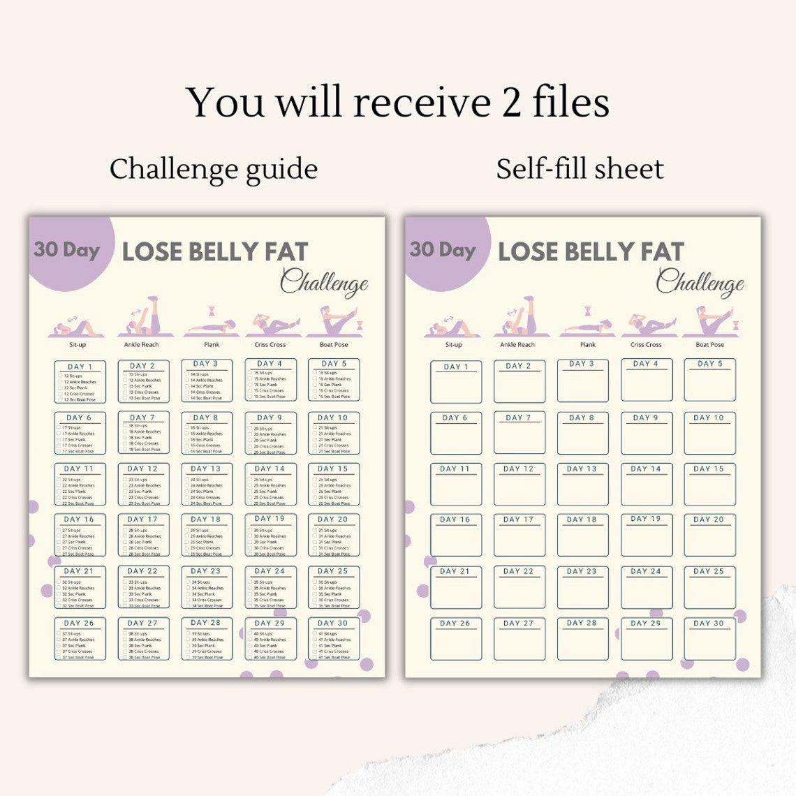 30 Day Lose Belly Fat Challenge | Belly Workout Digital | Flat Abs ...