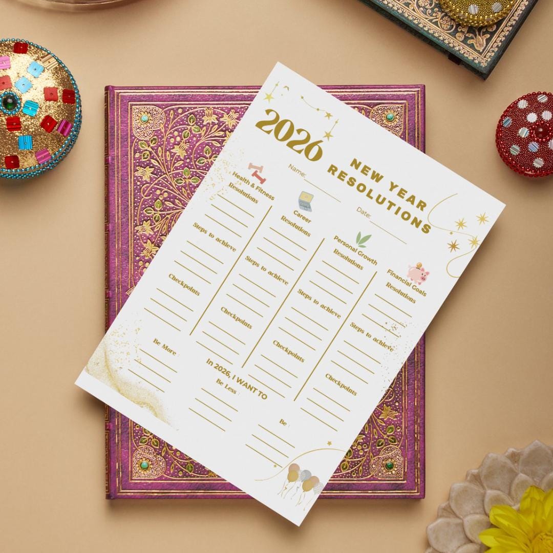2026 New Year Resolution Planner | Goal Setting | Productivity Planner ...