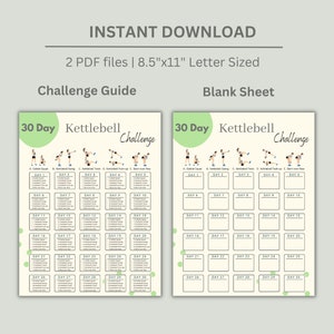 30 Day Kettlebell Challenge | 30 Day Workout Digital | Kettlebell ...