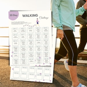 30 Day Walking Challenge Printable | Digital Walking Planner | Monthly ...