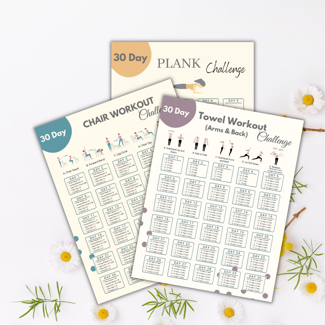 30 Day Home Workout Challenge Bundle Digital Fitness Challenge ...