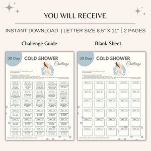 30 Day Cold Shower Challenge | Cold Shower Routine | Self Challenge - Etsy