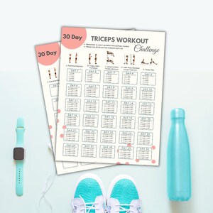 30 Day Triceps Workout Challenge Printable | Arm Muscle Building ...