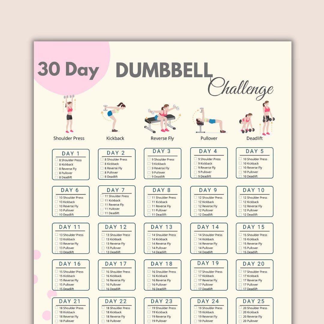 30 Tage Hantel Challenge Hantel Fitness Druckbare Etsy de 30 Tage Hantel Challenge Hantel Fitness Druckbare Etsy de