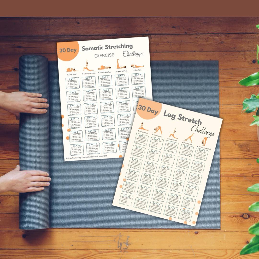 30 Day Stretch Workout Bundle | Digital Stretching Fitness Challenge ...