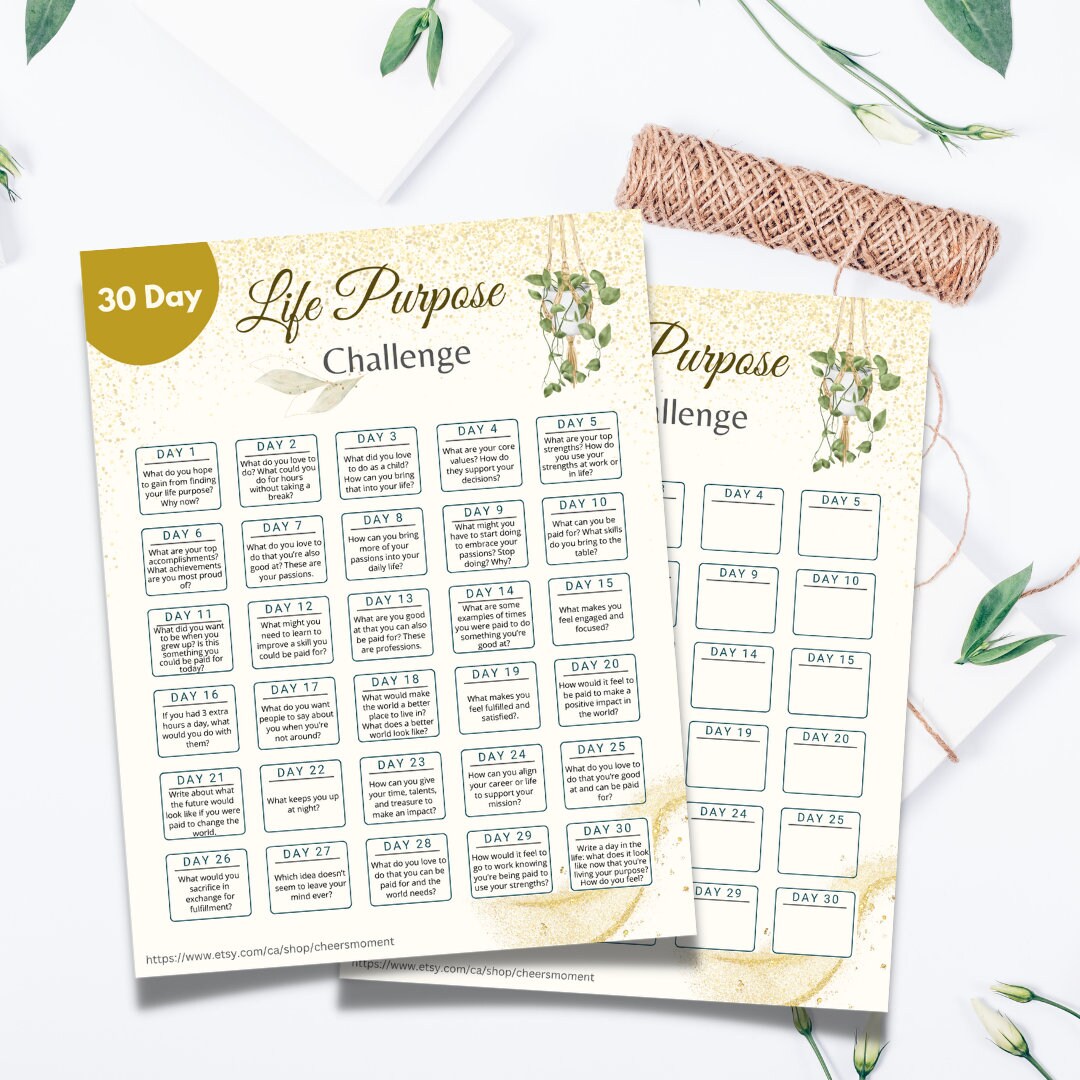 30 Day Life Purpose Challenge | Discover Your Path Guide | Your Purpose ...