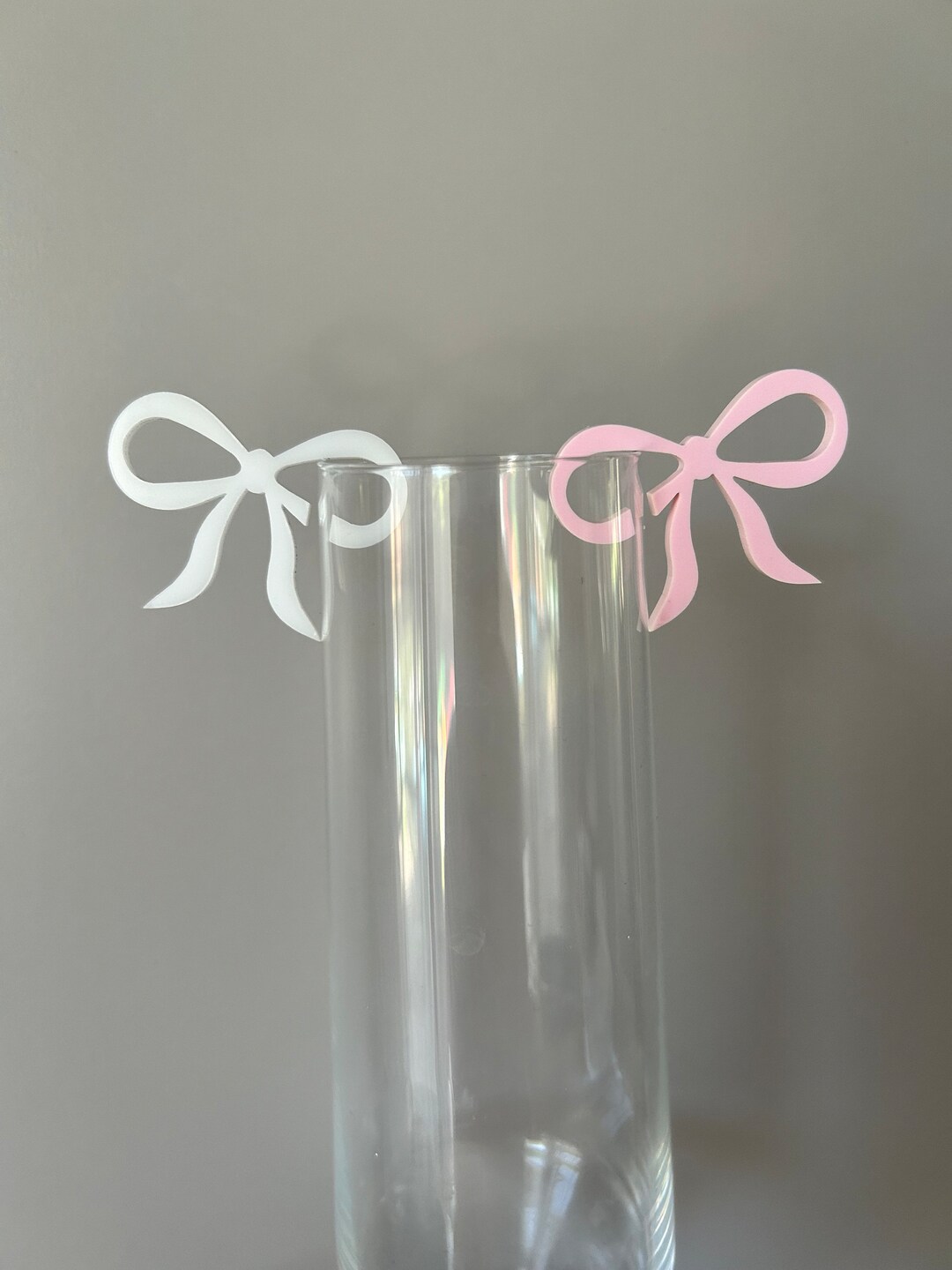 Acrylic Bow Drink Marker, Acrylic Drink Tag, Coquette Acrylic Drink Tag ...