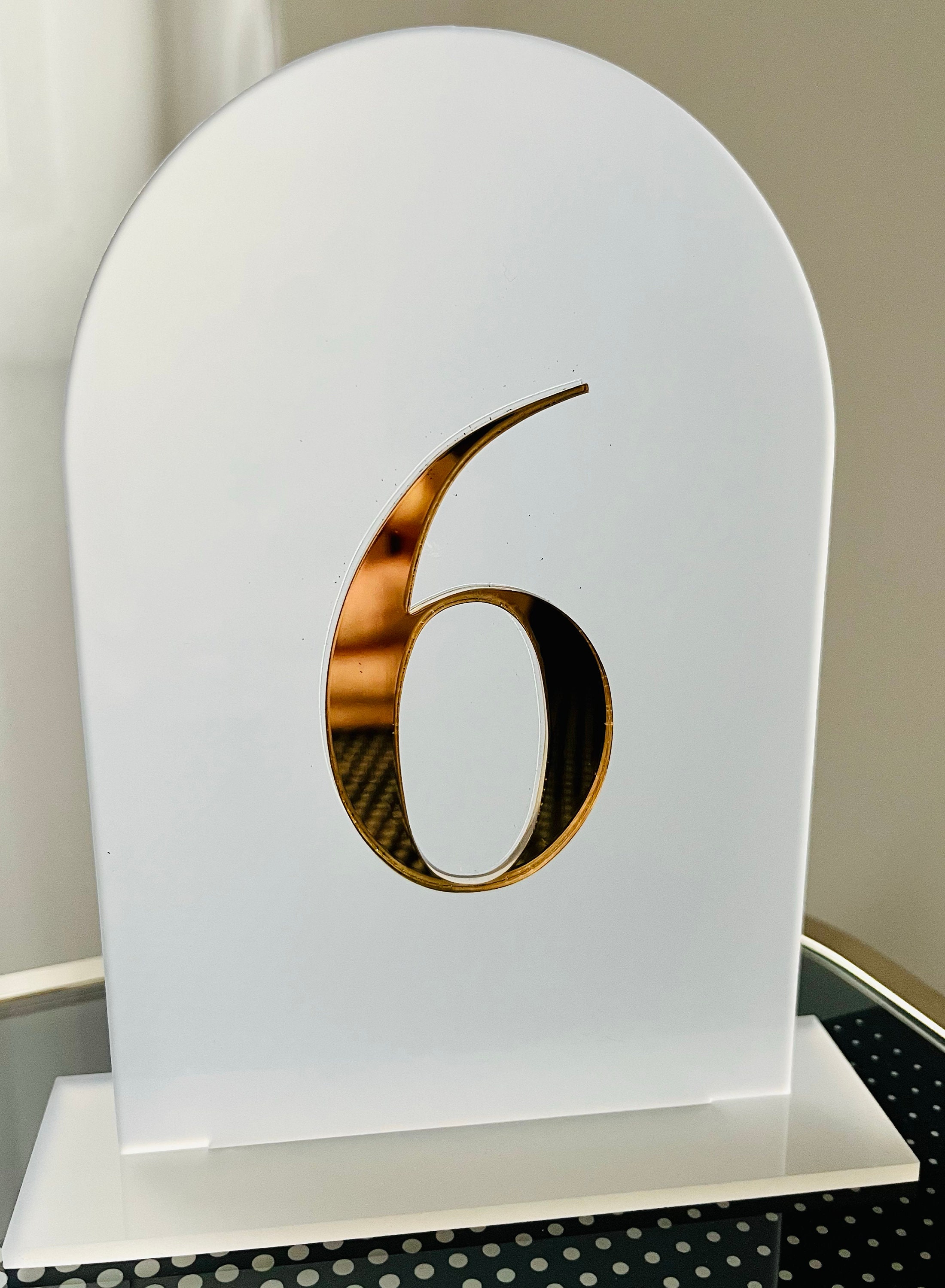 Arch Mirror Table Numbers Gold Table Numbers Acrylic Table Numbers ...