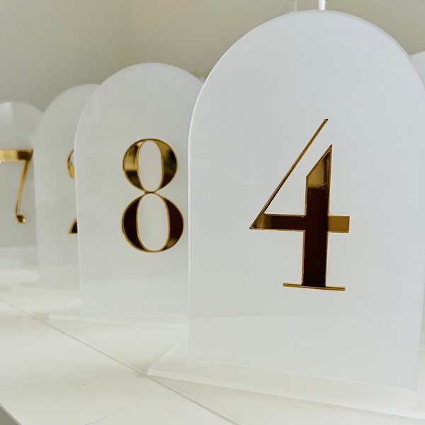 Acrylic Arch Table Number - Etsy