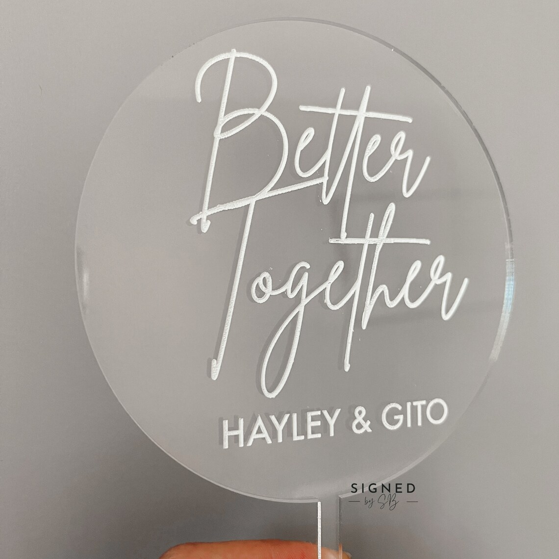 Acrylic Cake Topper, Wedding Cake Topper, Better Together Cake Topper ...