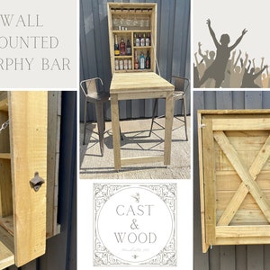 Cast & Wood Deluxe Murphy Bar Handmade Premium Wall Mounted - Etsy