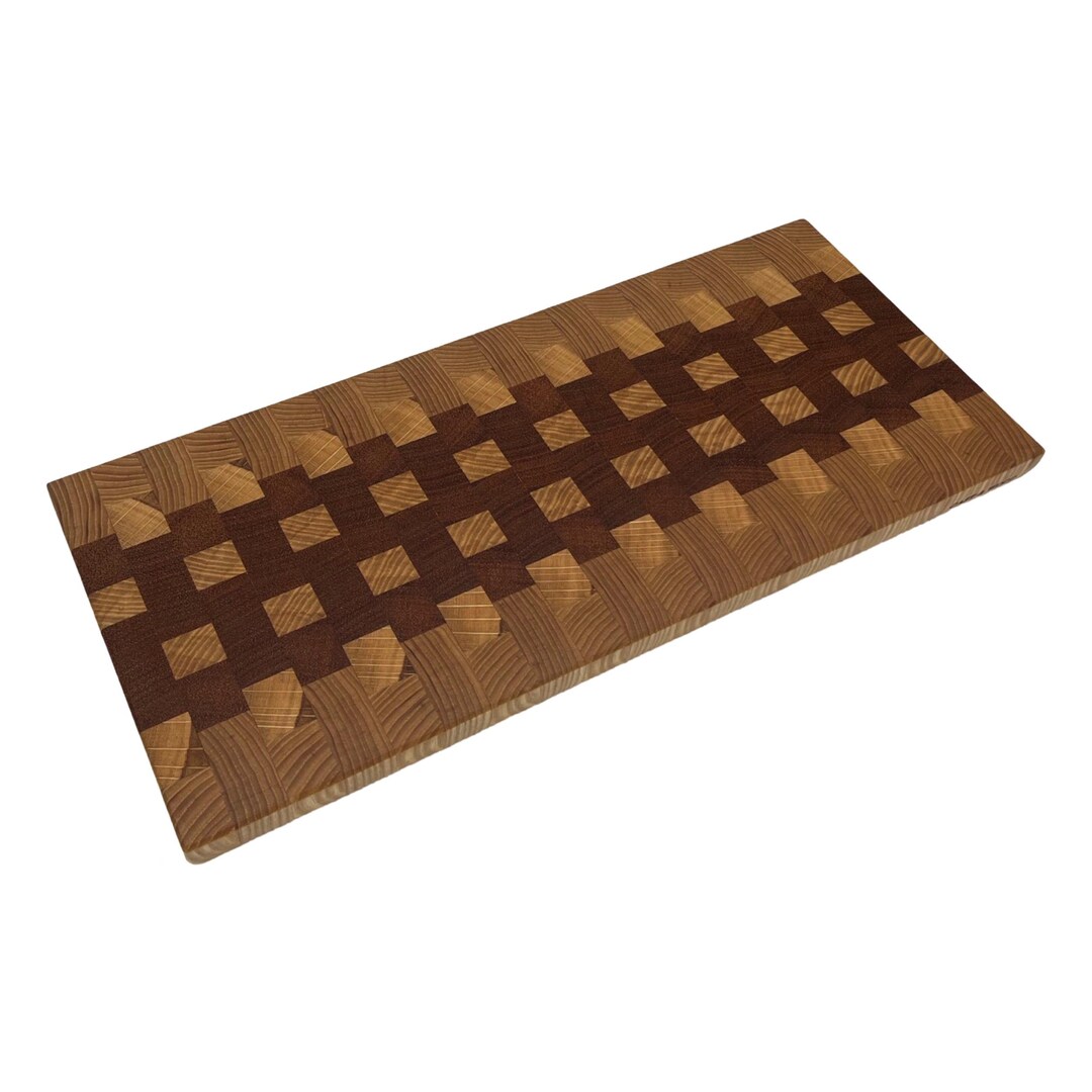 Slim End Grain Serving Platter - 41cm X 18cm - Kitchen Cutting Board ...
