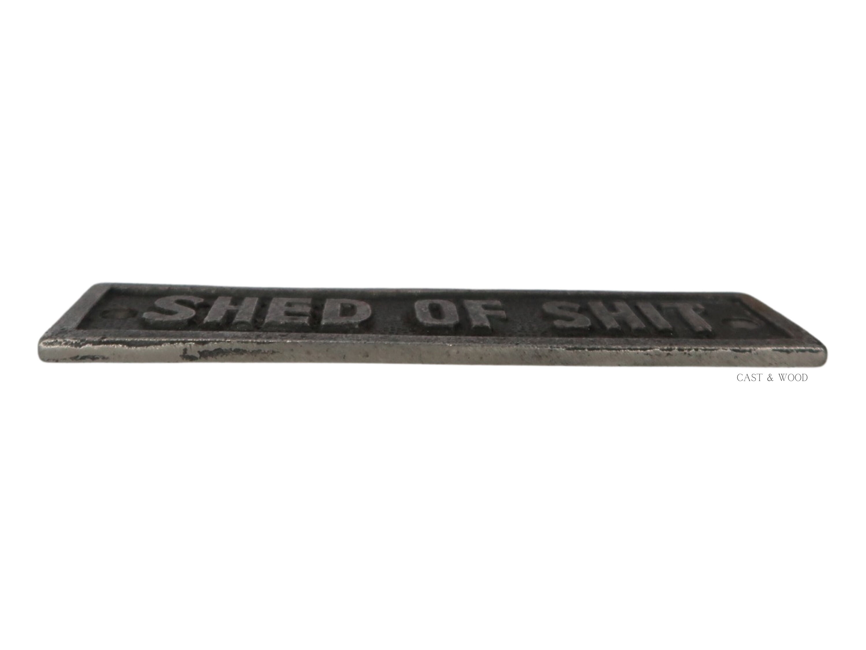 Shed of Shit Wall Plaque Wall Mounted Sign Antique Cast - Etsy