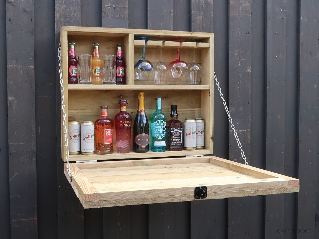 Handmade Wooden Murphy Bar: Outdoor Folding Garden Pub - Made to Order ...