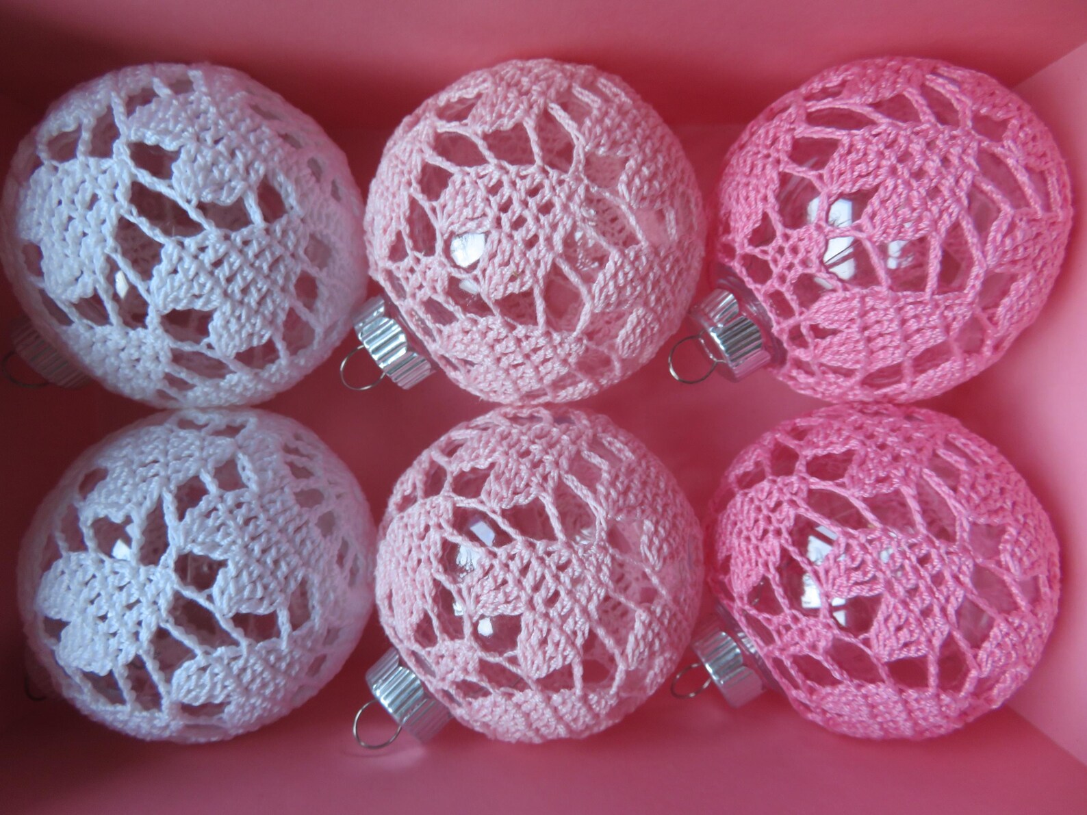 Crochet Ball Decorations - Set of Lace Ball Ornaments - Christmas ...