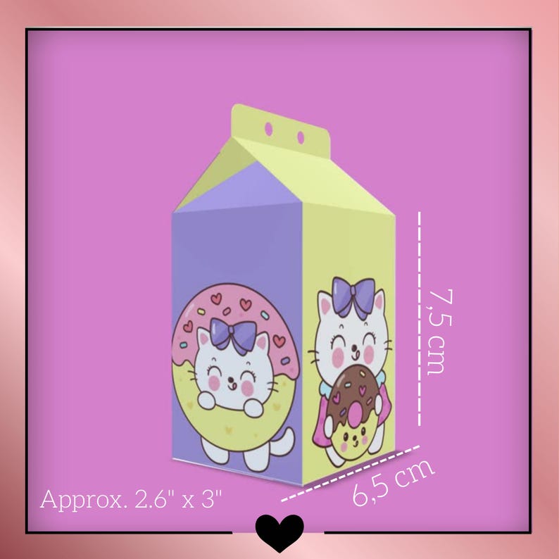 104 Printable Milk Box Templates – Party Favor Designs – Instant ...