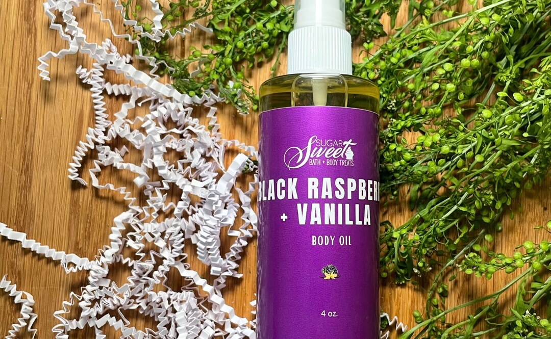 Black Raspberry Vanilla Body Oil 4oz | Moisturizer | Self Care ...