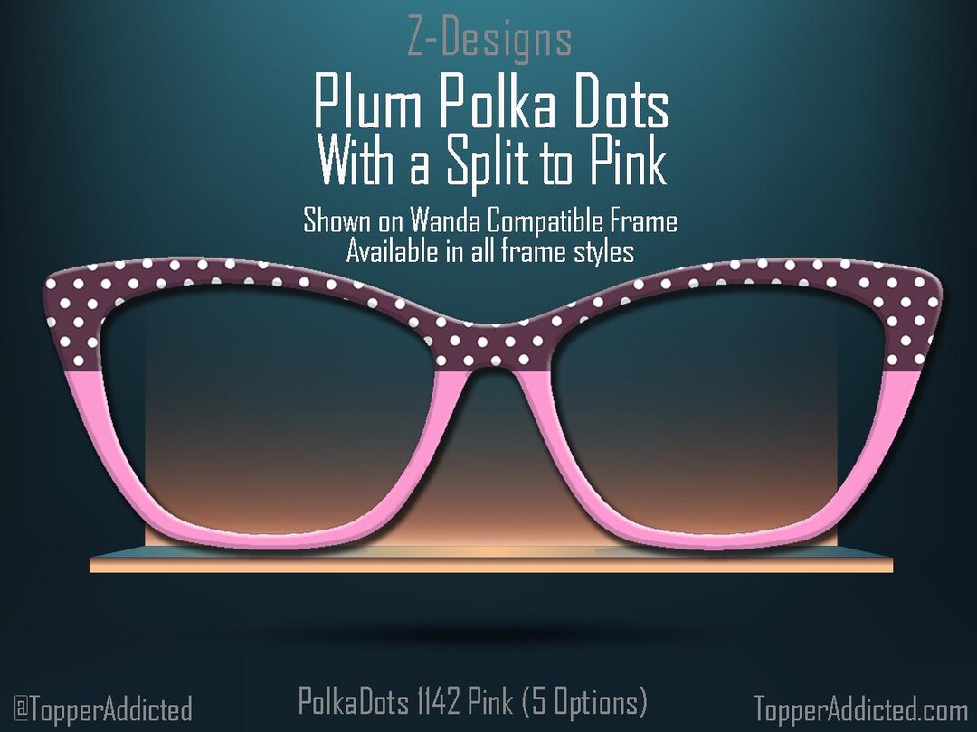 Plum With White Polka Dots and Multiple Design Options - Pair Eyewear ...