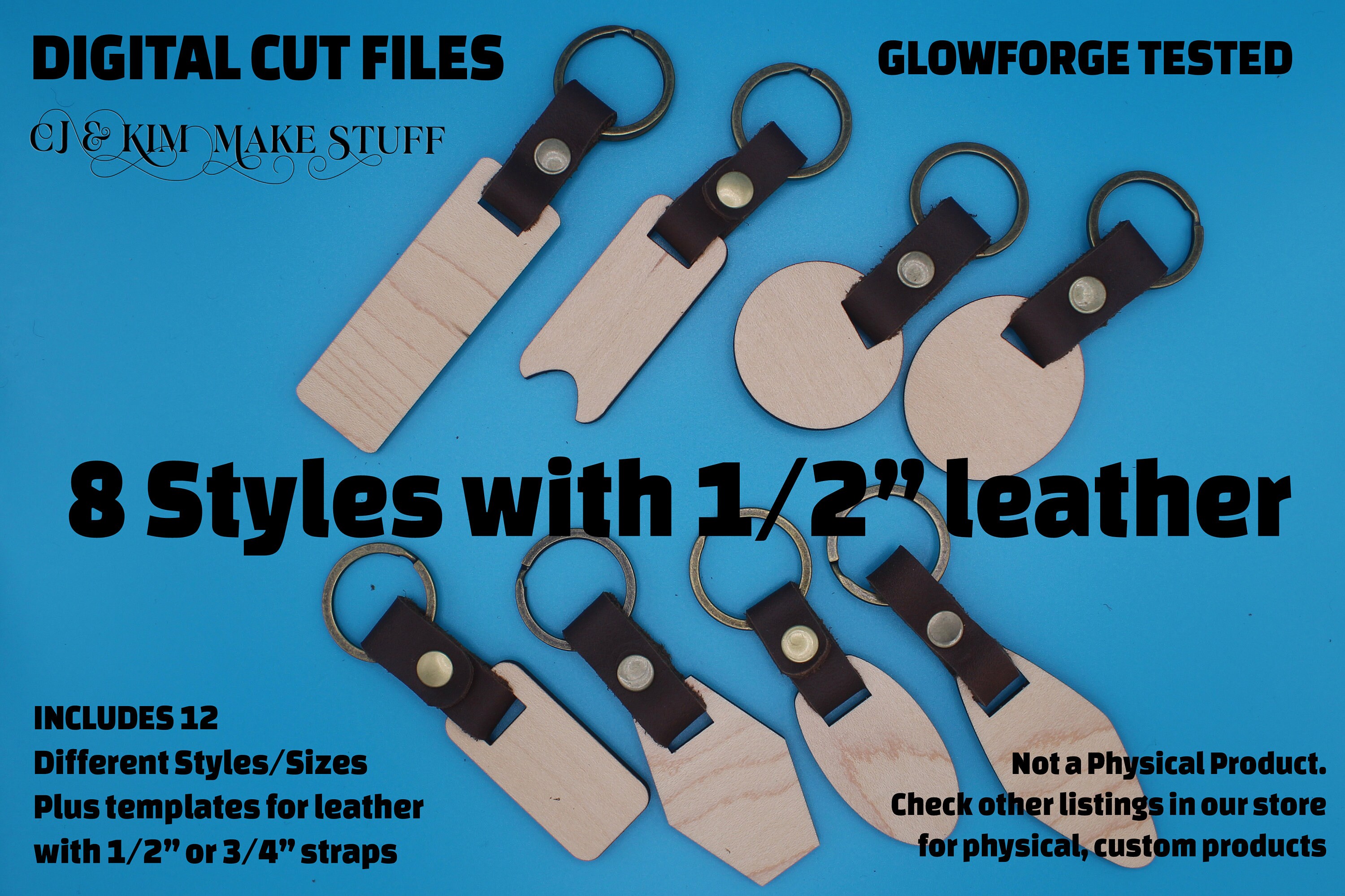 12 Patterns for Wood and Leather Keychains SVG Files - Etsy