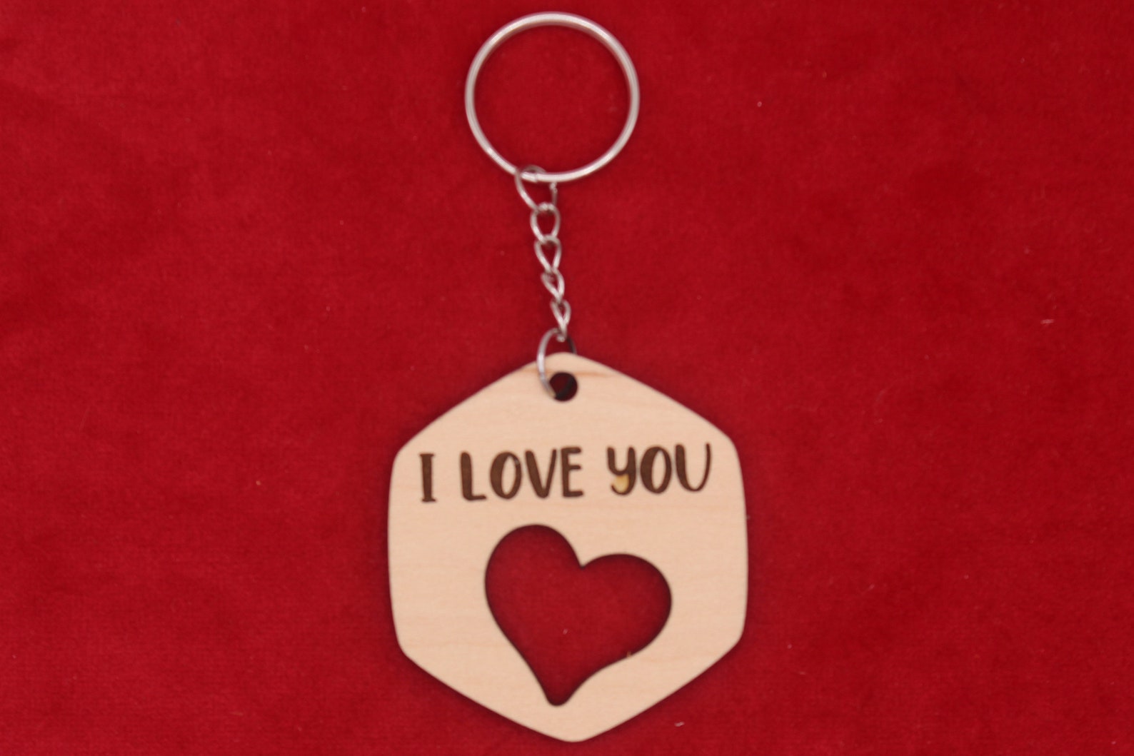 Valentines Day Keychain I Love You Keychain Love Keychain Laser Cut ...