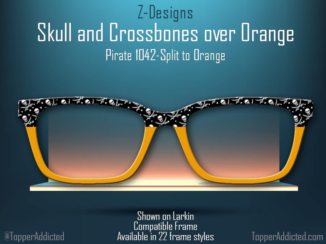 Skull and Crossbones Over Orange Topper – Bold Magnetic Accessory for ...