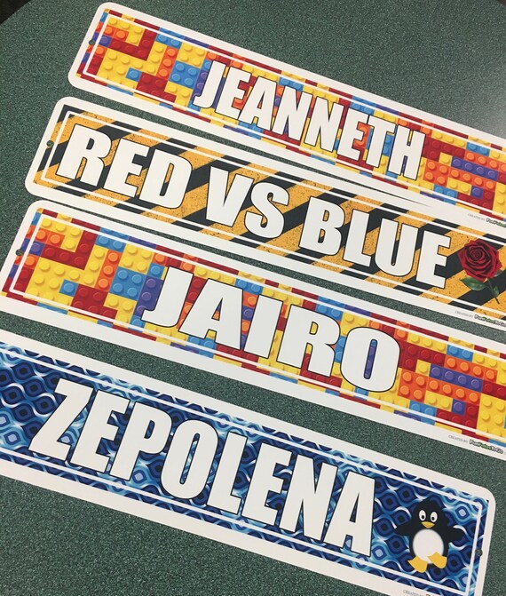 Custom Aluminum Sublimated 18 x 4 Street Sign | Etsy