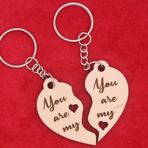 Valentines Day Keychain I Love You Keychain Love Keychain Laser Cut ...