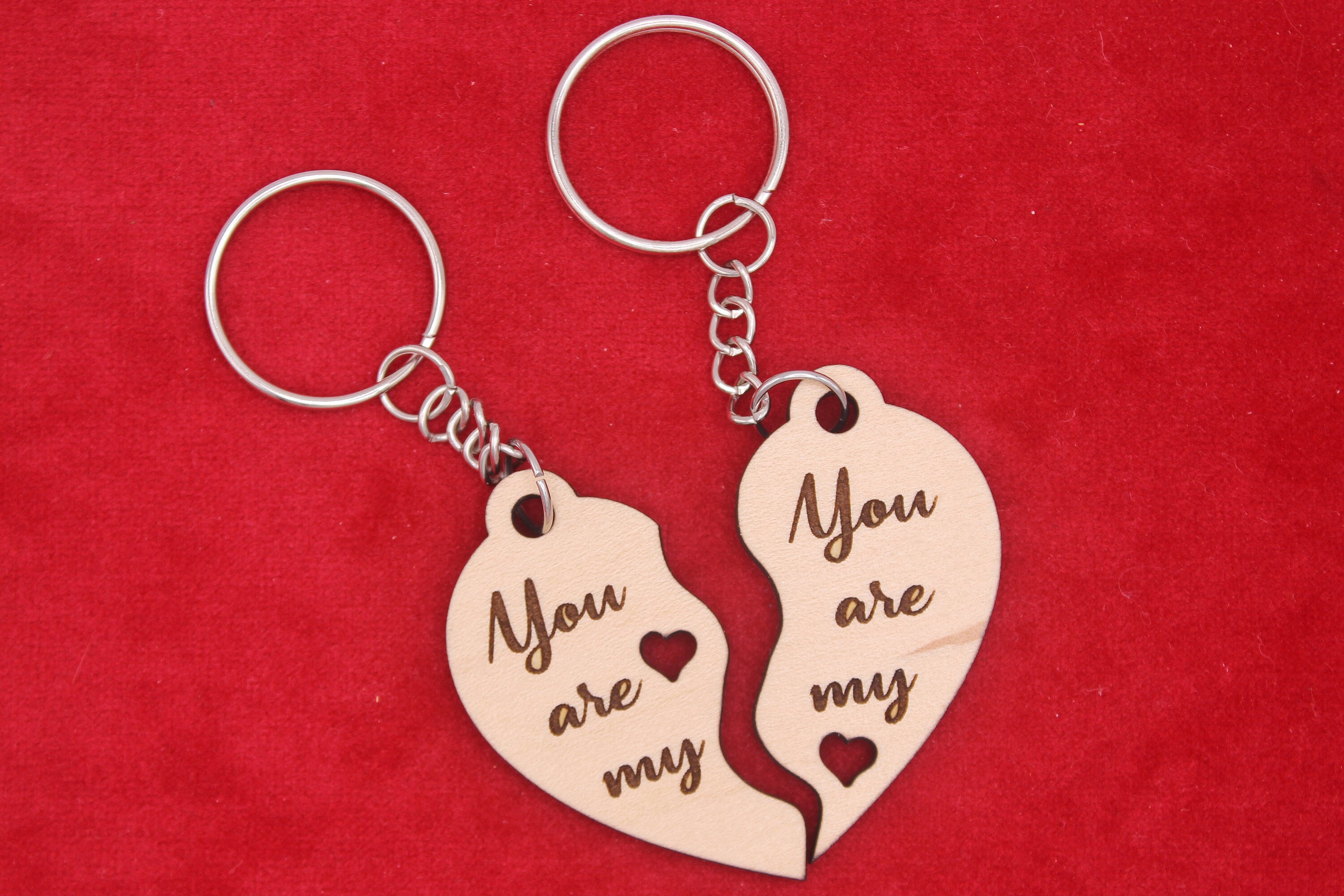 Valentines Day Keychain I Love You Keychain Love Keychain Laser Cut ...