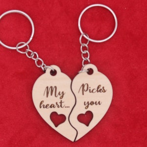 Valentines Day Keychain I Love You Keychain Love Keychain Laser Cut ...