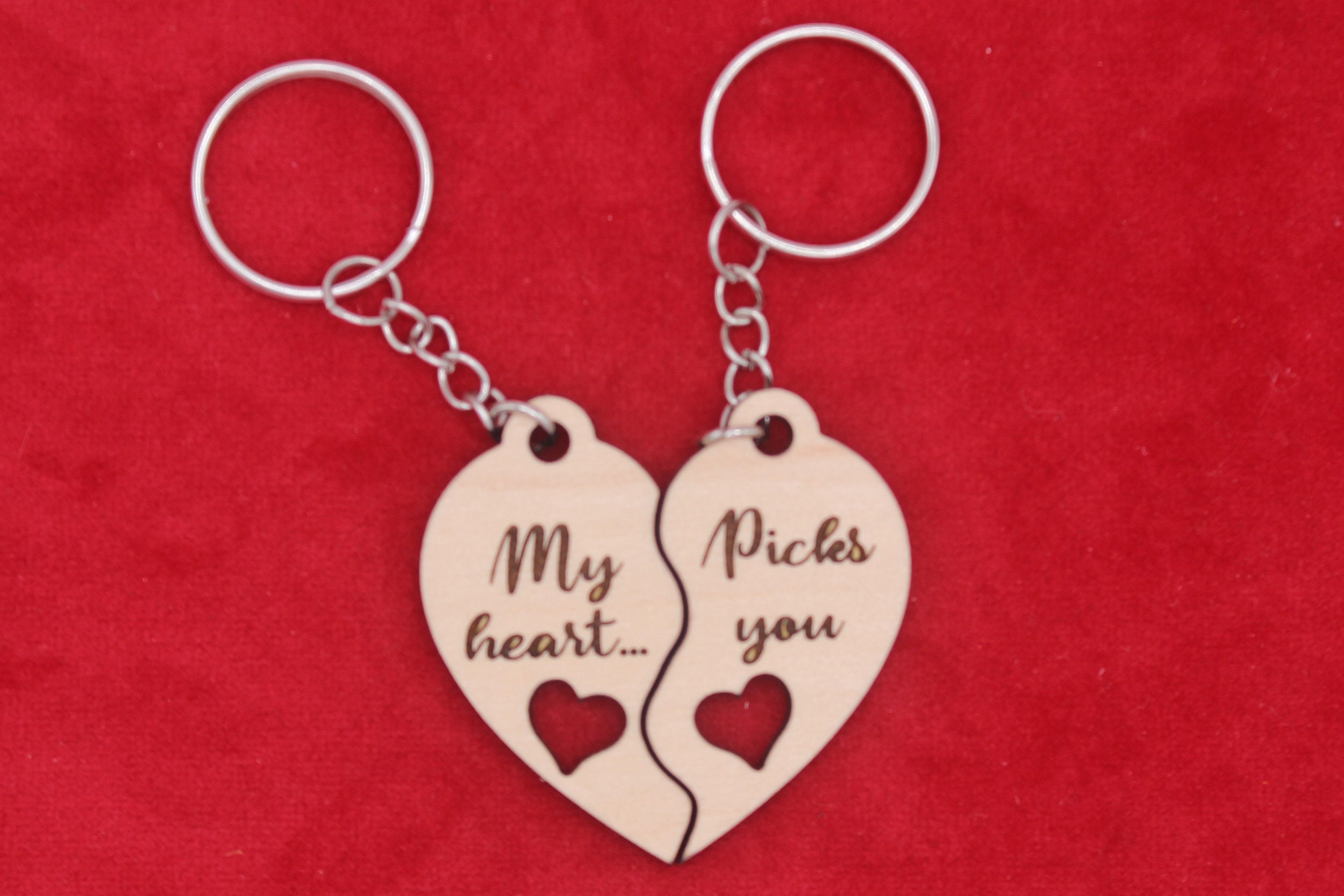 Valentines Day Keychain I Love You Keychain Love Keychain Laser Cut ...