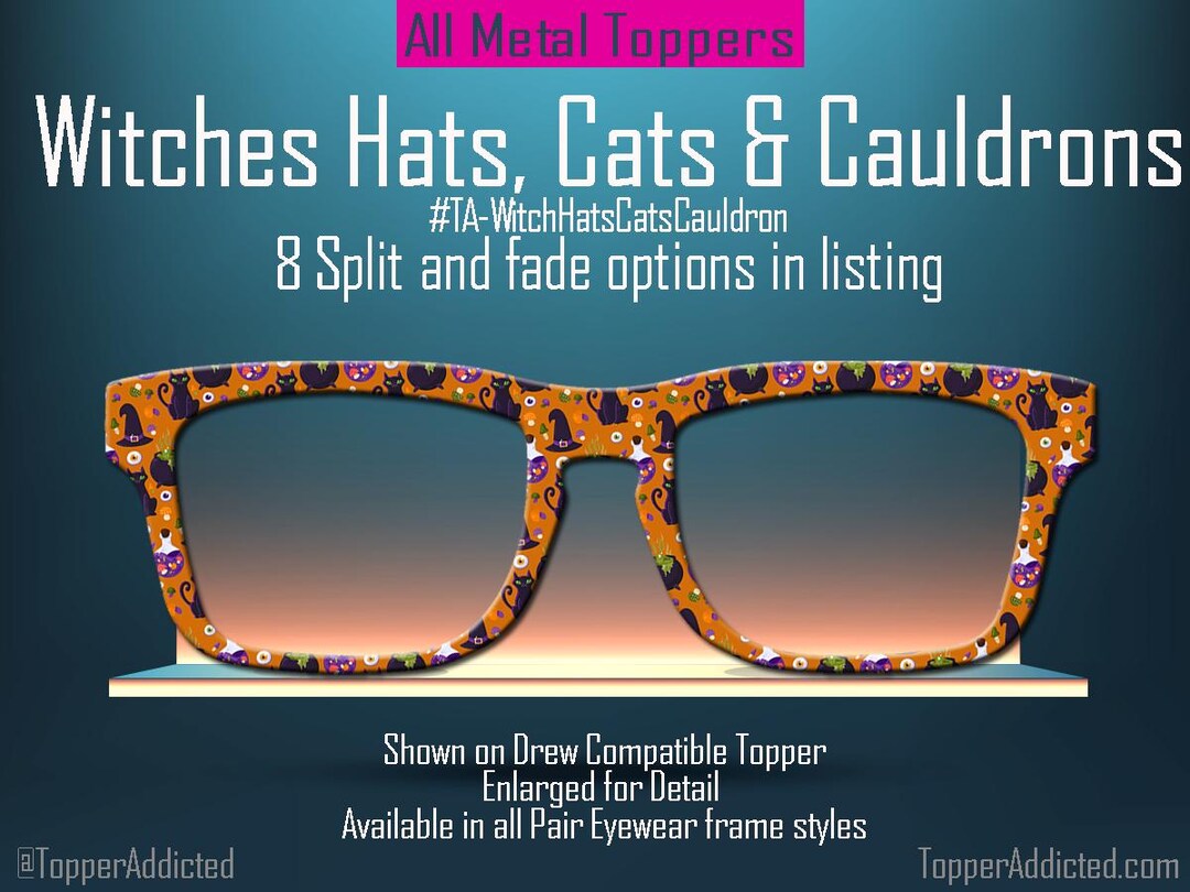 Halloween Toppers - Witches Hats, Cauldrons & Cats – Magnetic Metal ...