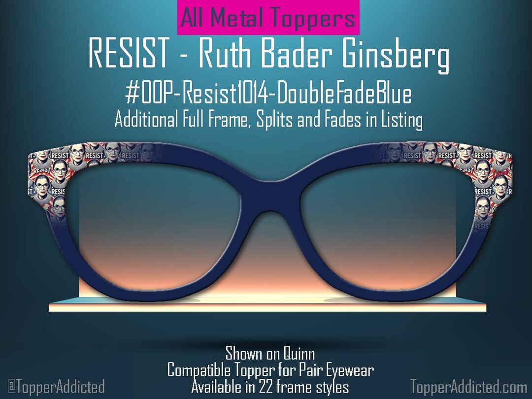 RBG “resist” Glasses Topper | Ruth Bader Ginsburg Tribute for Pair ...