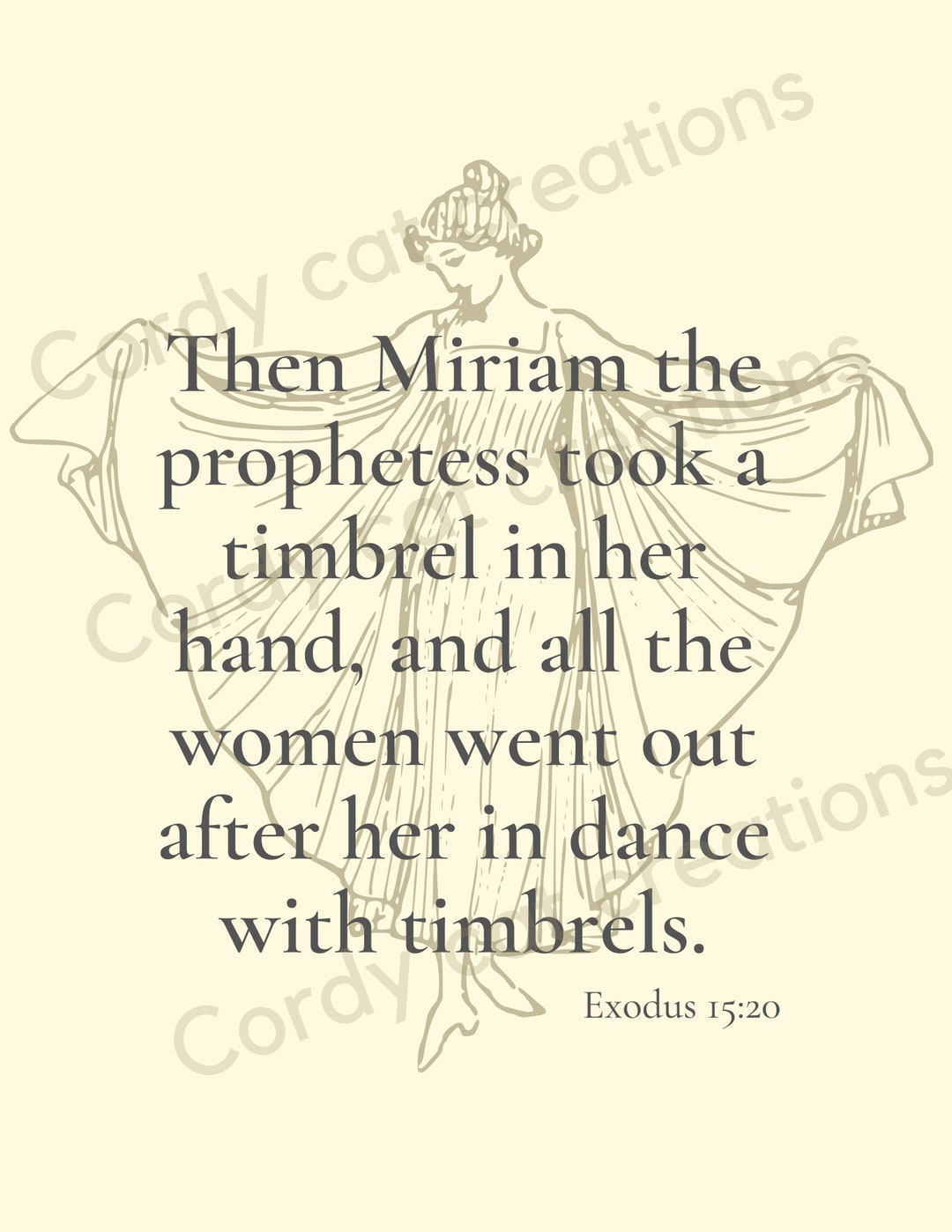 Miriam the Prophetess NEUTRAL | Torah Quote | Digital Download ...